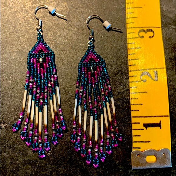 Jewelry | Authentic Alaskan Native Hand Made Beaded Earrings | Poshmark